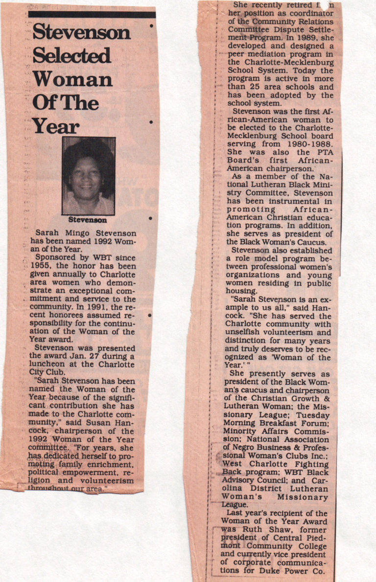 1992 Woman of the Year | Sarah Stevenson